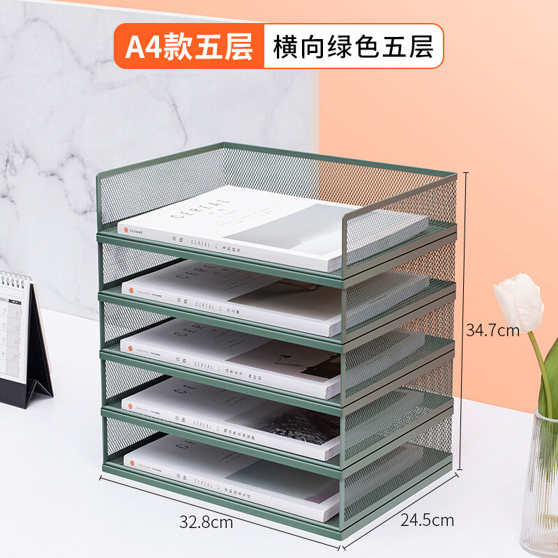 Настольная металлическая подставка для документов формата А4, офисный стеллаж для хранения, многоярусная железная подставка для папок, ящик для хранения, книжная полка.