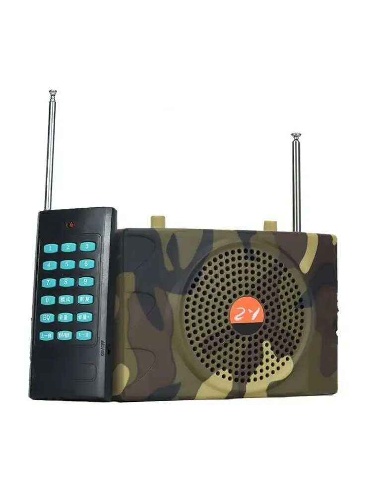 Электронный манок Hunter Sound E-89 в виде небольшого радио в цвете хаки для охоты на гуся, утку, перепела