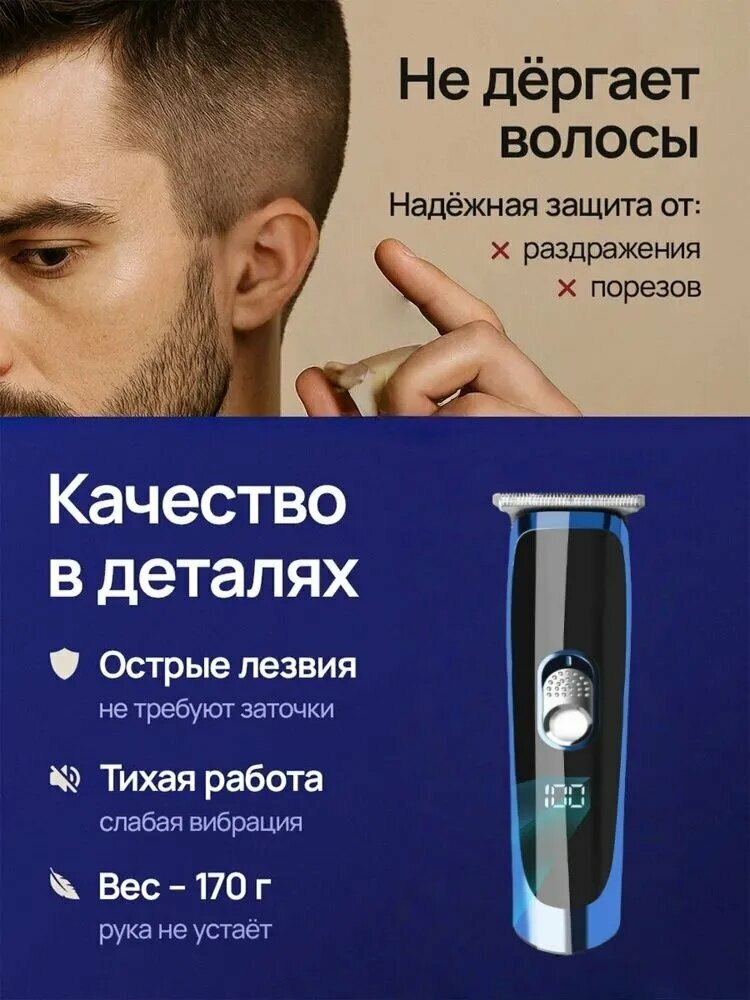 Машинка для стрижки Машинка для стрижки, темно-синий, белый
