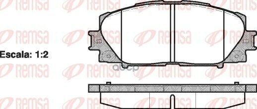 1224 00 002 009-SX [0446552260]! колодки дисковые п Toyota Yaris 1.0VVTi 06> Remsa арт. 122400