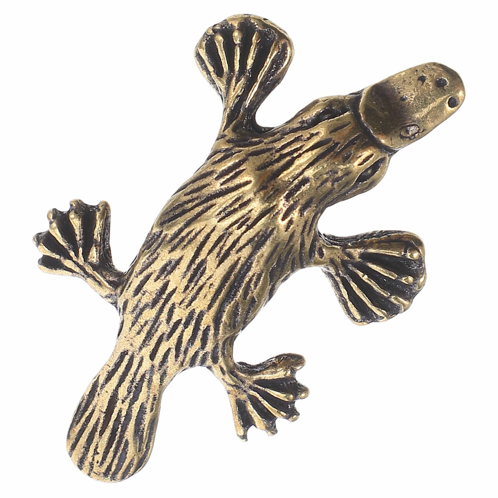 Декоративная латунная ручка в форме утиного клюва, коричневая, для мебели и кухонных шкафов, одинарное крепление