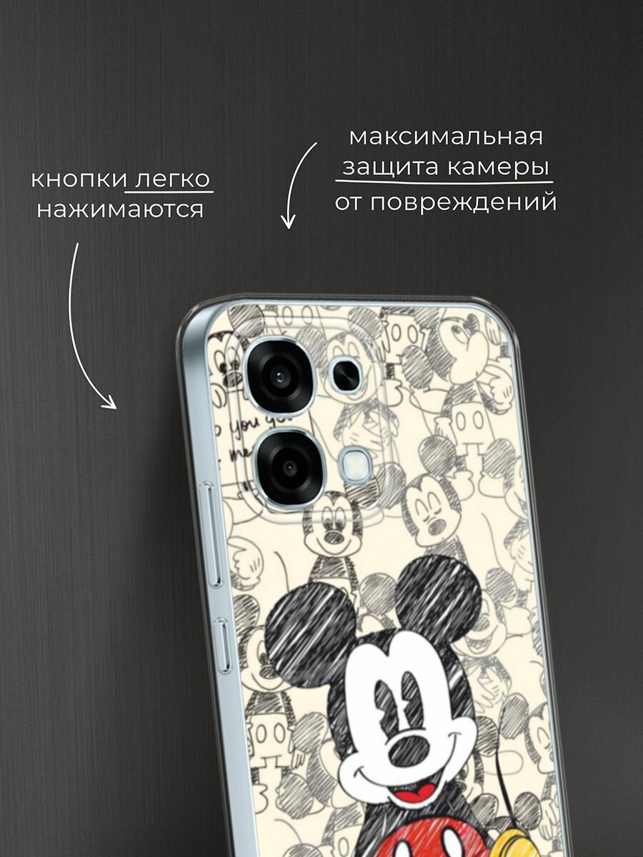 Силиконовый чехол на Oppo A6 Pro / Оппо A6 Про с принтом Микки Маус — фото 1