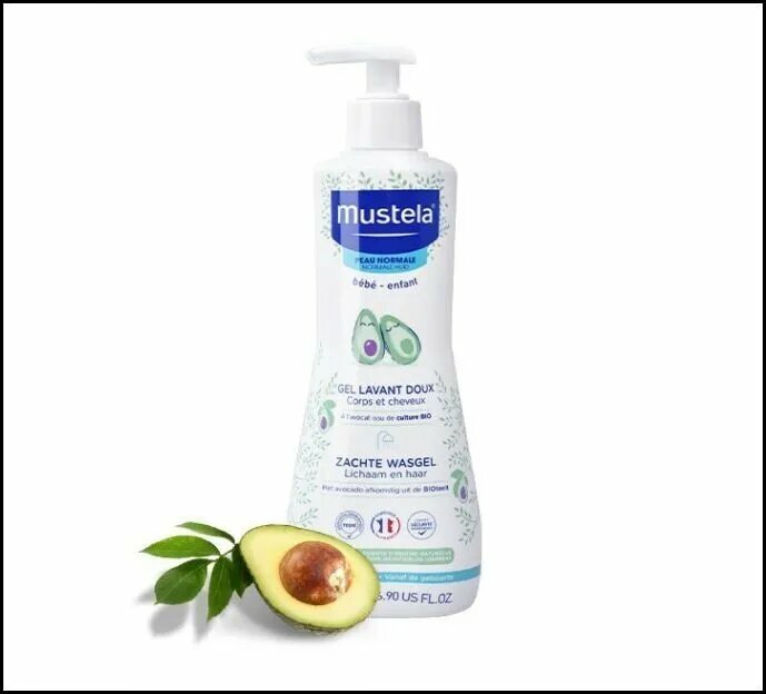 Mustela Средство для душа, гель для детей, 500 мл, гипоаллергенный — фото 1
