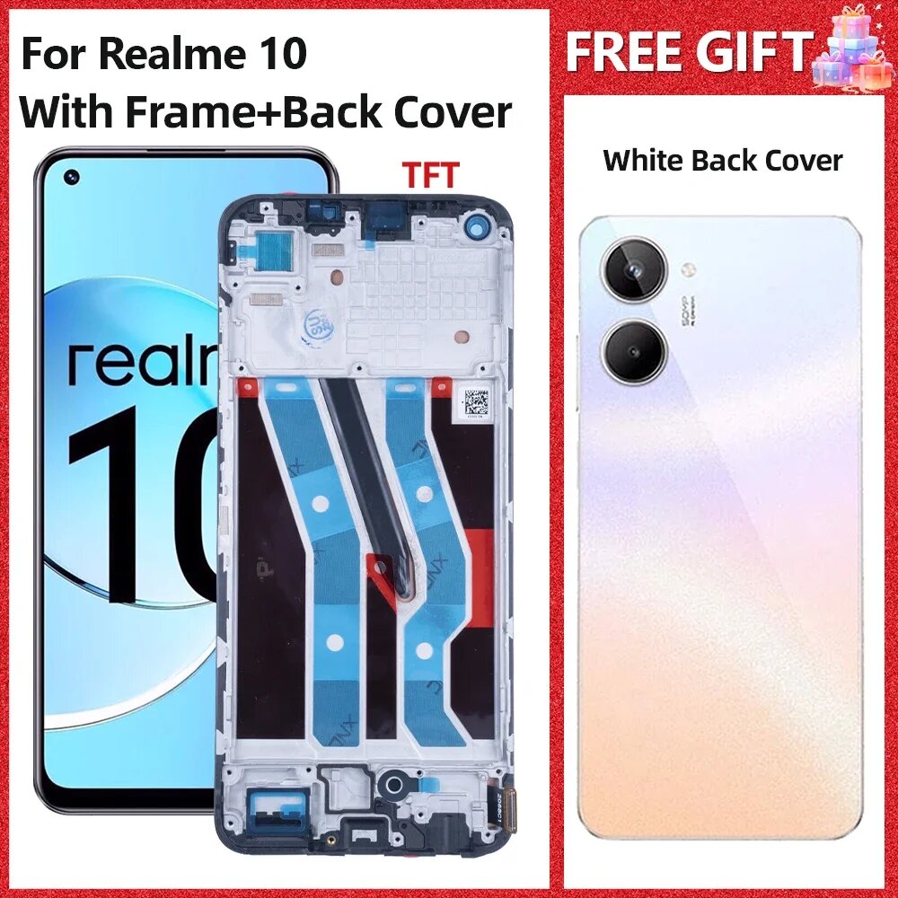 6,4 дюйма, новый AMOLED для Oppo Realme 10 RMX3630, ЖК-экран, сенсорная панель, дигитайзер в сборе для Oppo Realme 10 4G, дисплей