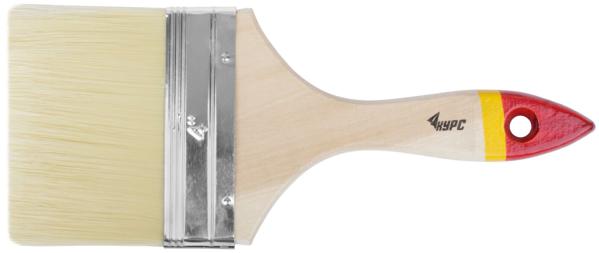 Кисть флейцевая "Модерн", иск. щетина, деревянная ручка 4" (100 мм)