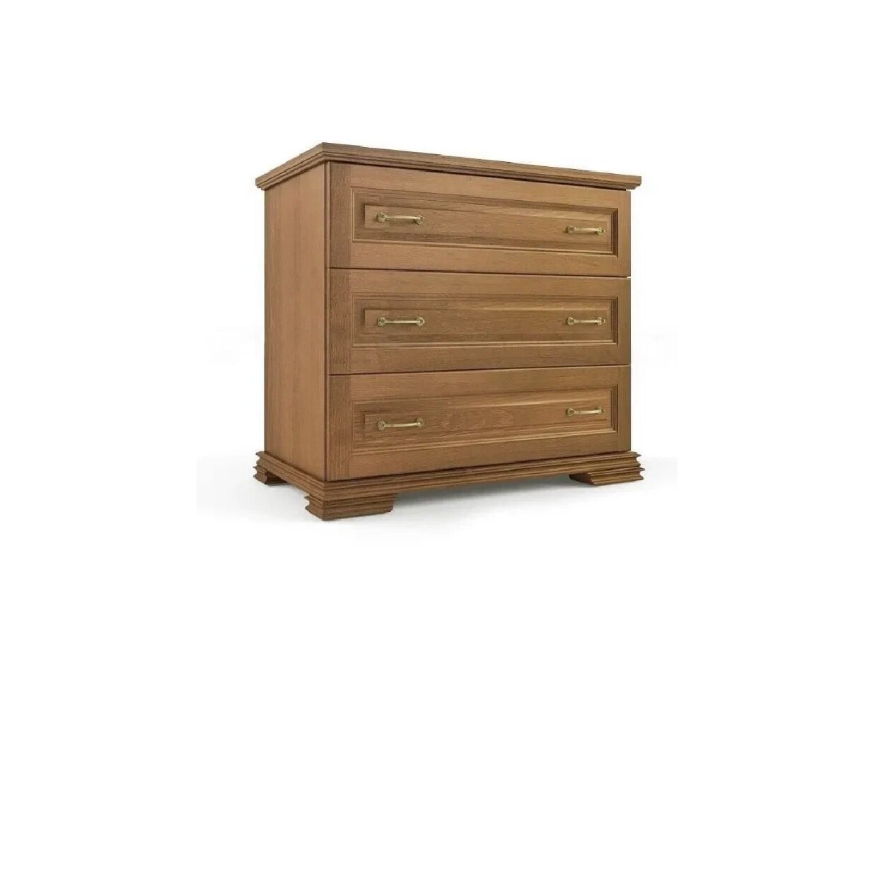 Комод Лира, 3 ящика, массив дерева, 80х45x80 см, классический орех 2,