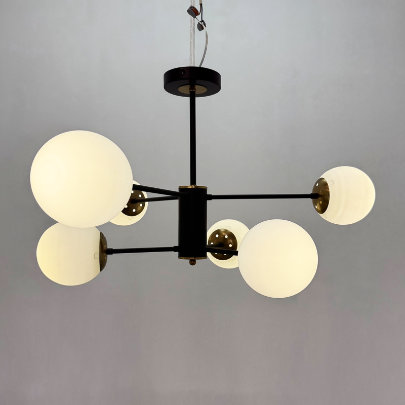 Люстра потолочная, в черном цвете, E27, 60W , до 16 кв. м. Свет Столицы