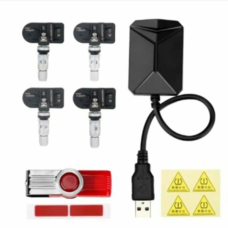 Android Навигация TPMS с 4 датчиками Сигнализация внутренняя