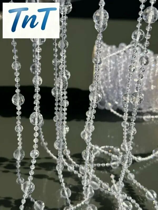 Украшение елочное интерьерное - ЦветТут - Бусы прозрачные шарики