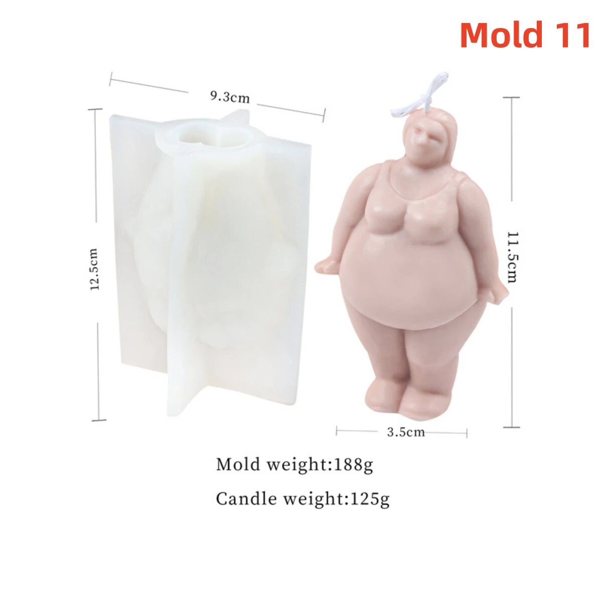 Силиконовая форма для свечей Body Mold 11