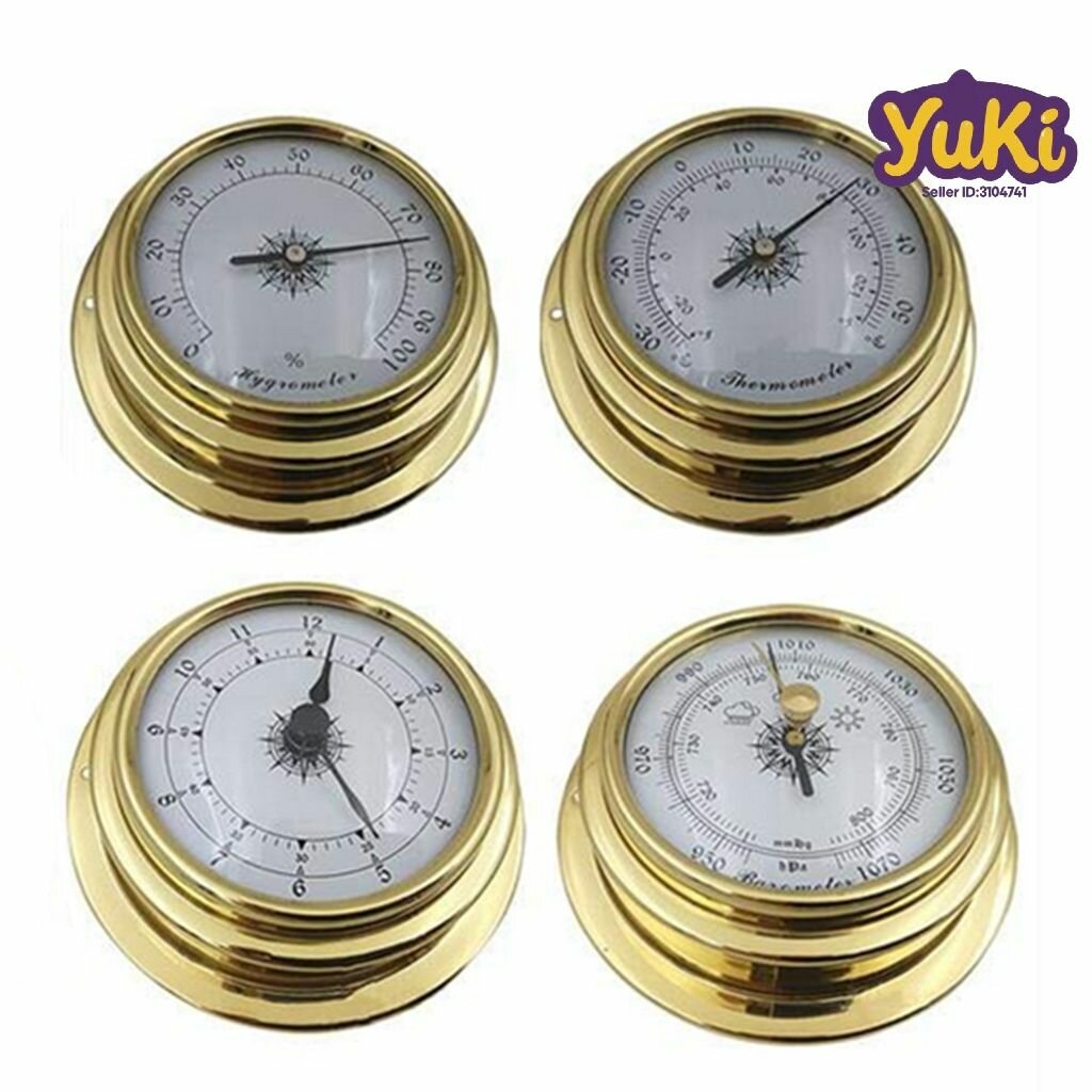Комплект из 4 предметов, Морской Настенный Барометр, Часы, Термометр, Гигрометр