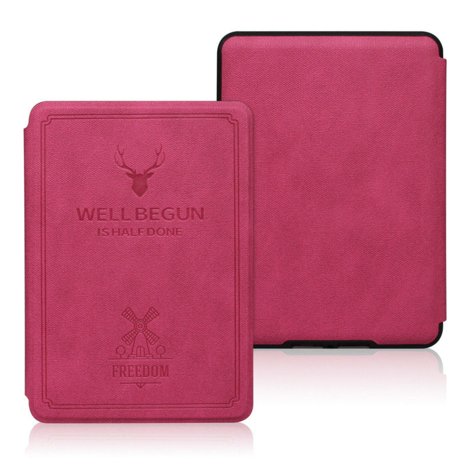 Чехол-обложка MyPads для электронной книги Amazon Kindle 10 2019-2020 с винтажным тиснением розовый