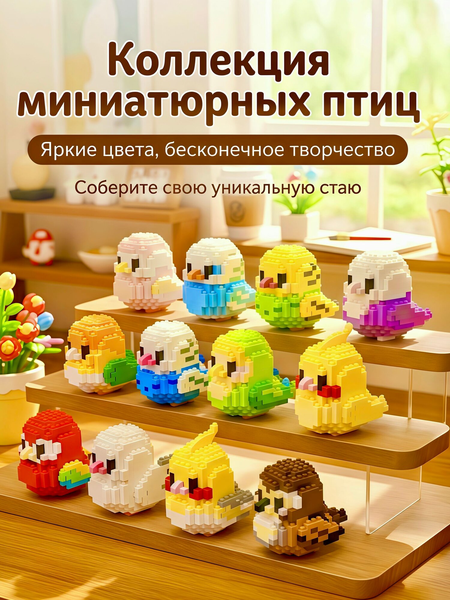 Мини конструктор, птицы, коробка — фото 1