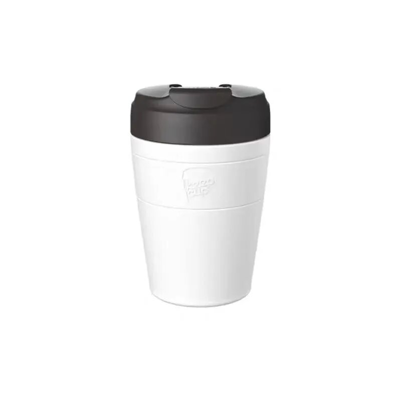 KeepCup Термокружка, 0.34 л, белая с черной крышкой, из нержавеющей стали и силикона для кофе