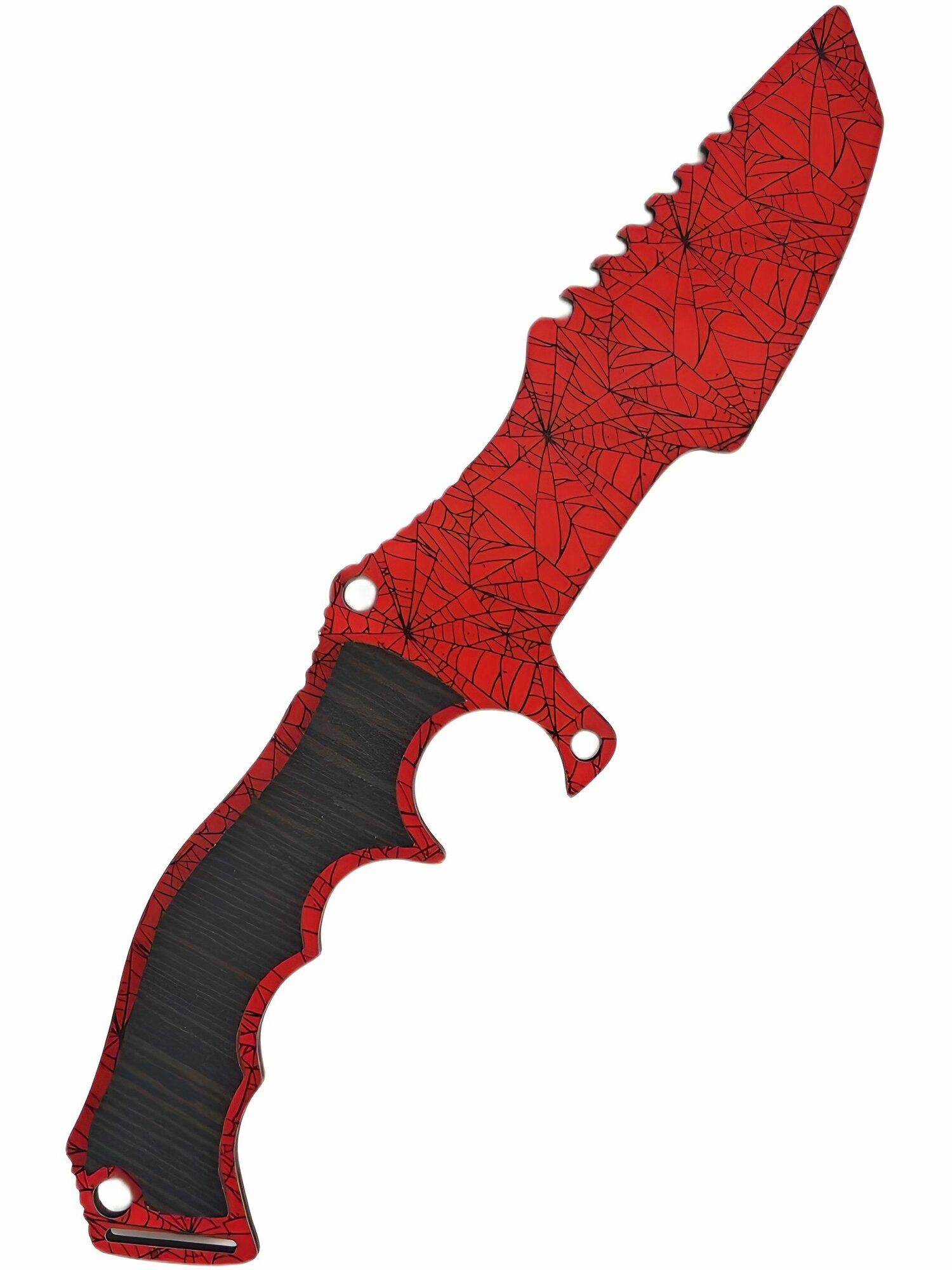 Деревянный нож из игры CS GO "Красная паутина" 26 см.
