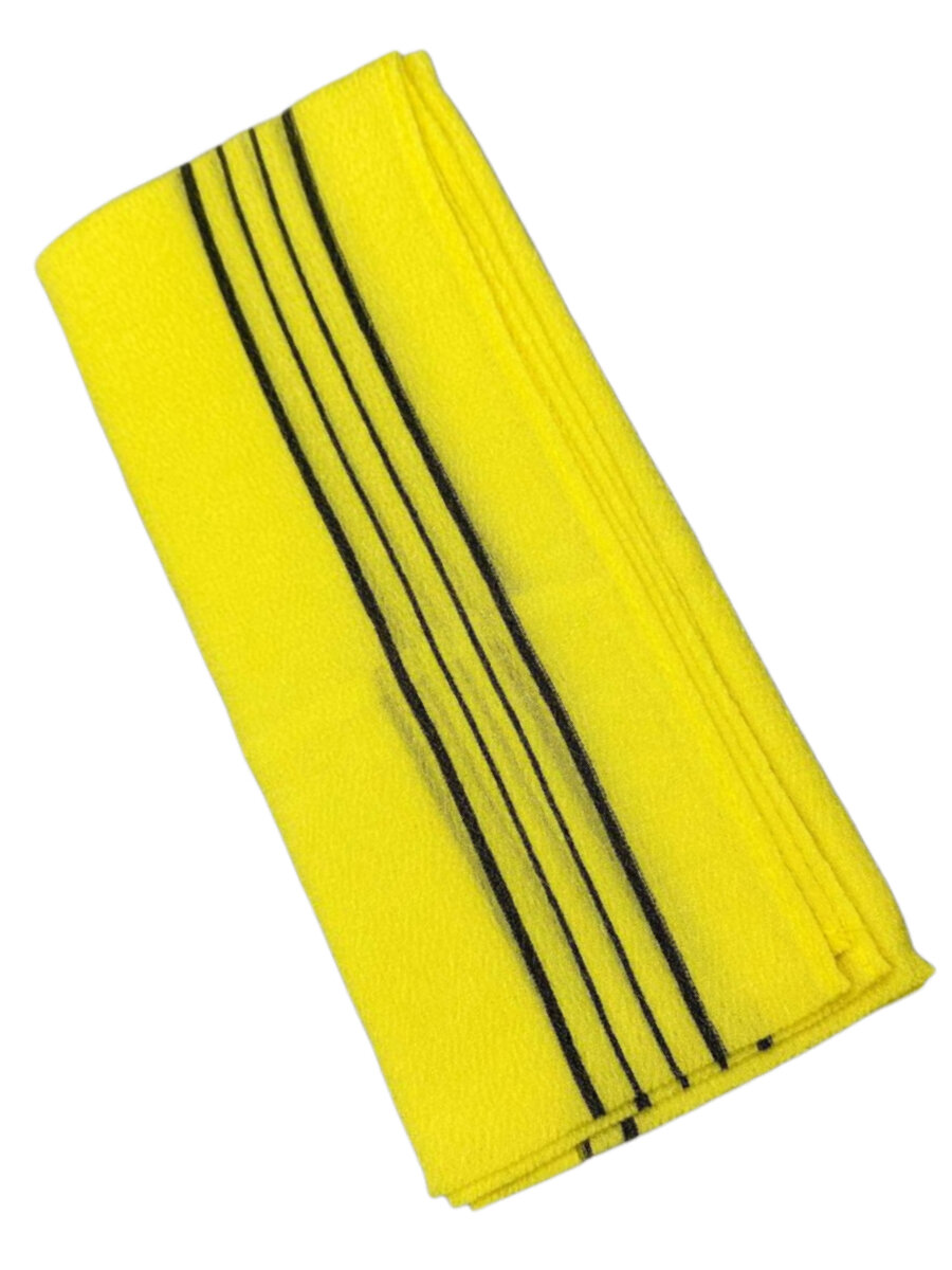 Bath Towel Мочалка-полотенце для душа с пилинг-эффектом / Basic Long Exfoliating Towel, желтый