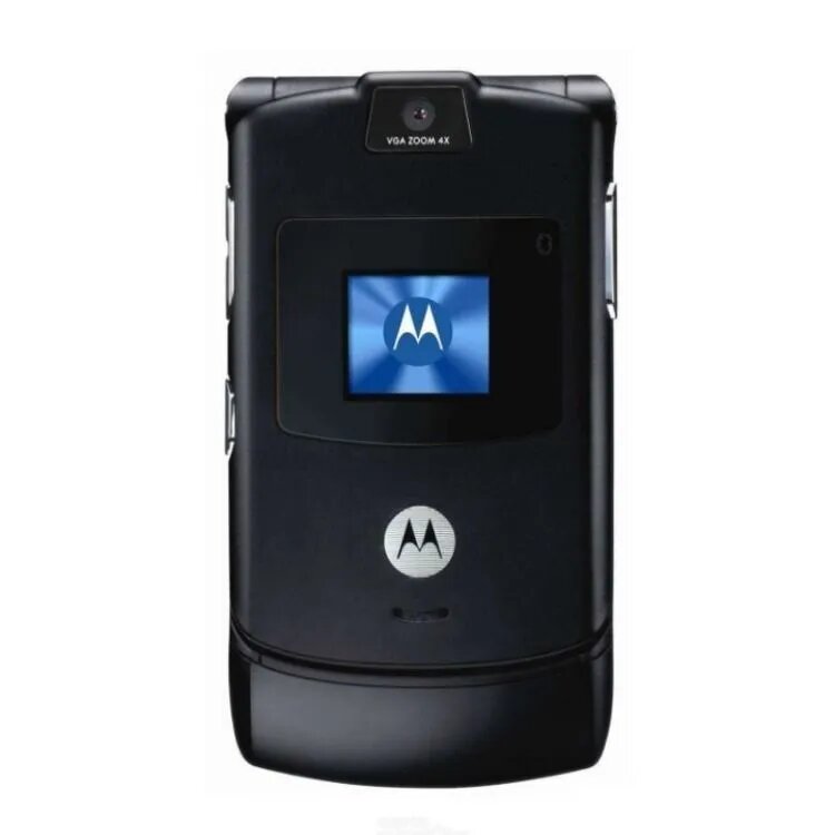 Motorola RAZR V3 черный раскладушка телефон с разблокировкой по лицу и FM радио