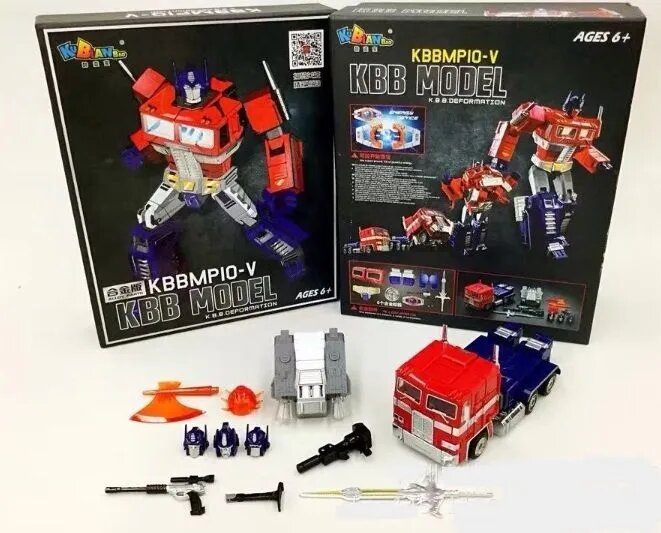 Трансформер Optimus Prime 18 см металлический сплав трансформация аксессуары — фото 1