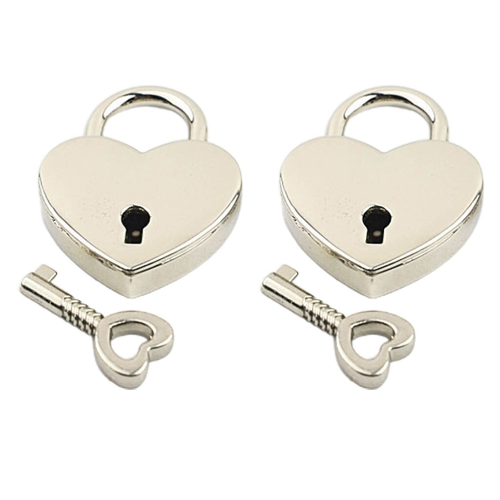 2/4 Комплекта Стильный Висячий Замок В Форме Сердца с Ключом Love Designs Брелок Подвеска Элегантная Шкатулка Для Ювелирных Изделий Аксессуар для Неразлучников