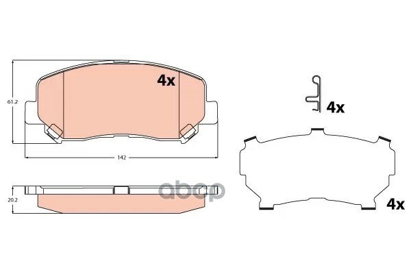 Колодки тормозные (для европейского рынка) TRW арт. GDB2246