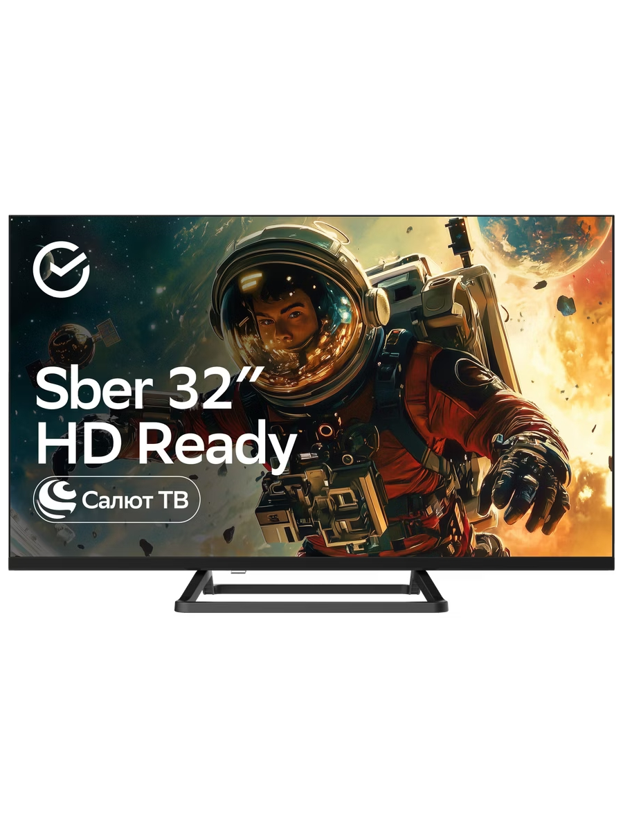 Телевизор LED Sber 32" SDX-32H3114 Салют ТВ Frameless черный Smart
