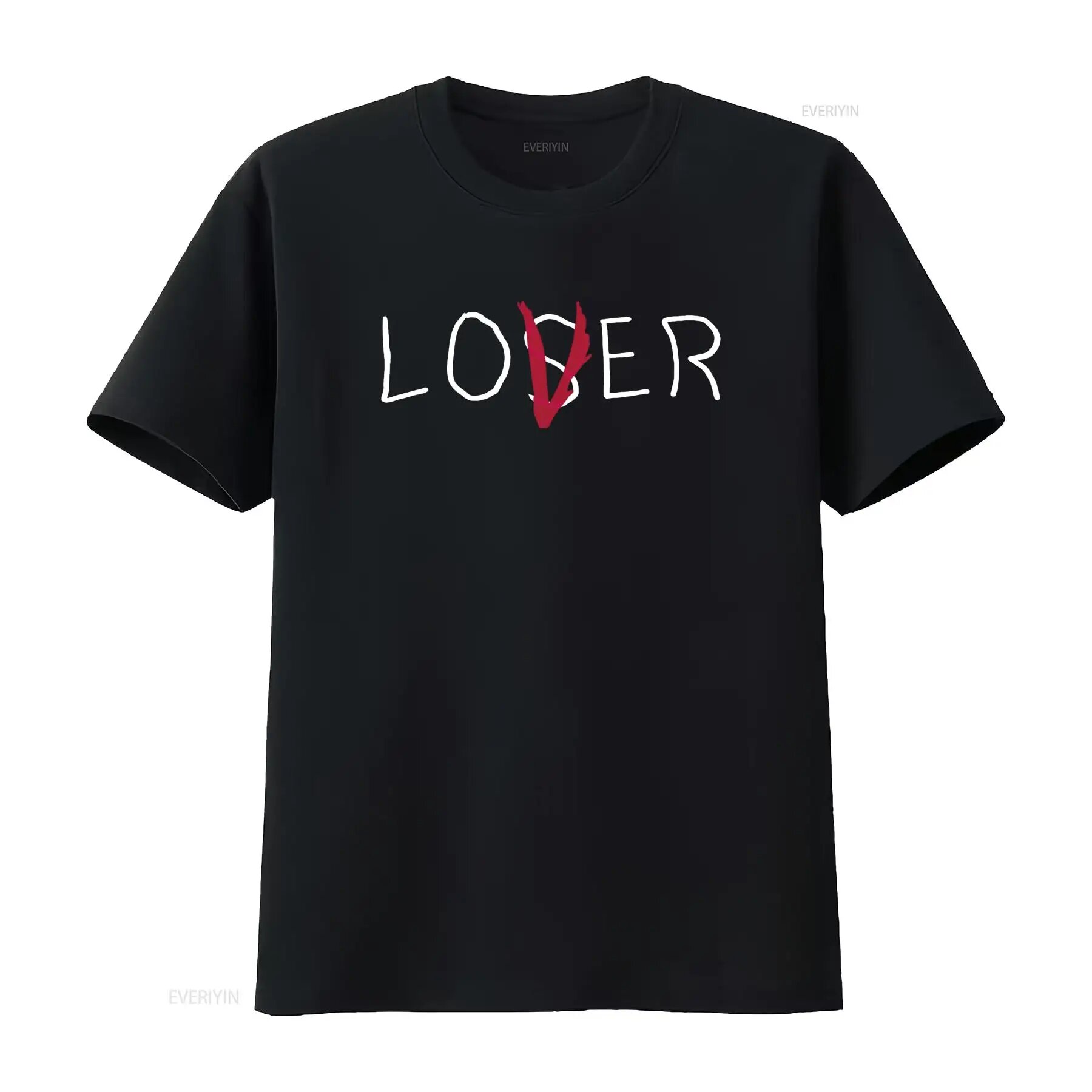 EWERIYIN Loser Lover темная футболка из хлопка Черный, L, Black