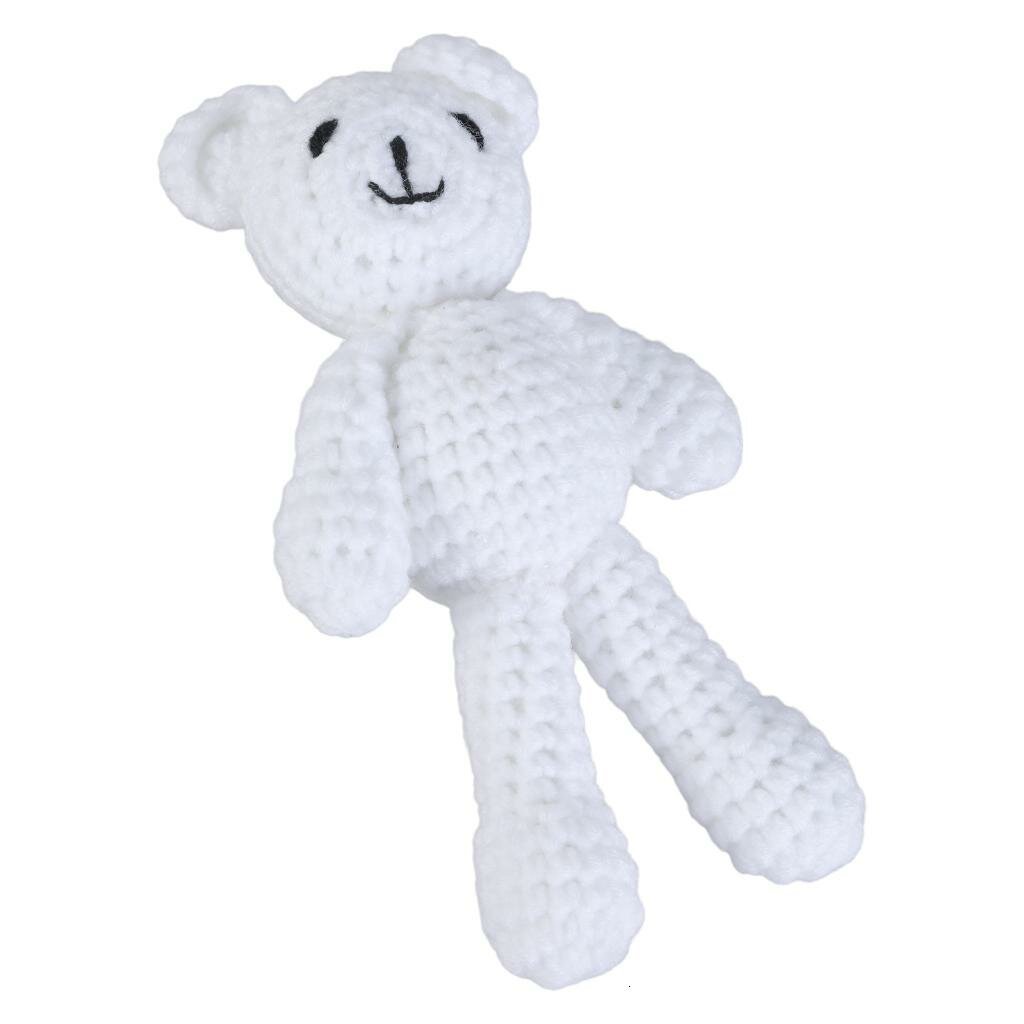Вязаный крючком медвежонок, Белый