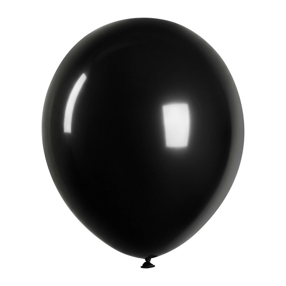 Воздушные шары, 25шт, М12/30см, MESHU, черный, пастель, 383909