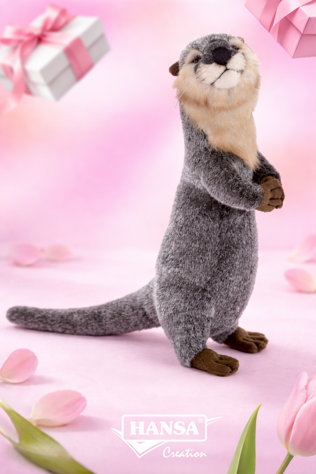 Реалистичная мягкая игрушка Hansa creation 3814 Выдра стоящая, 35 см