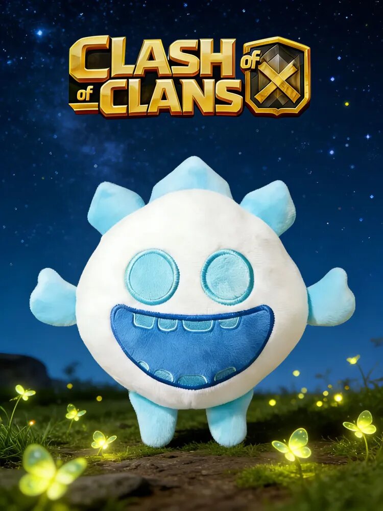 Мягкая игрушка Clash of Clans / Clash Royale: Ледяной дух (Ice Spirit), 9 см