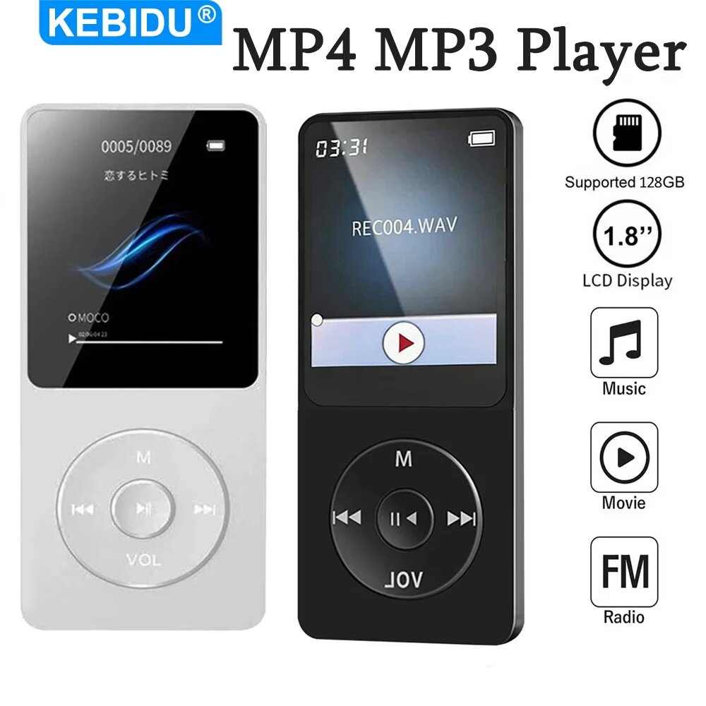 MP3-плеер KEBIDU черный Bluetooth — фото 1