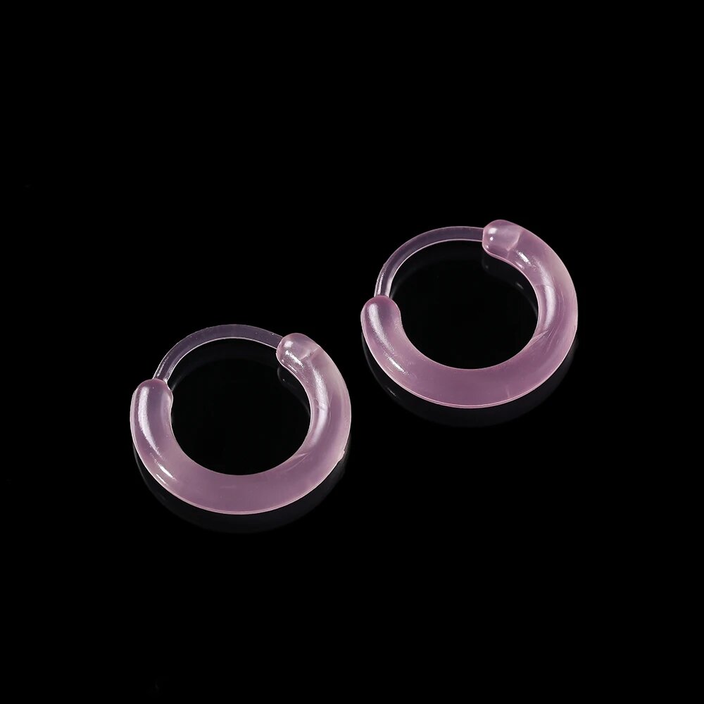 Фиолетовые серьги-кольца St.kunkka, Transparent Purple