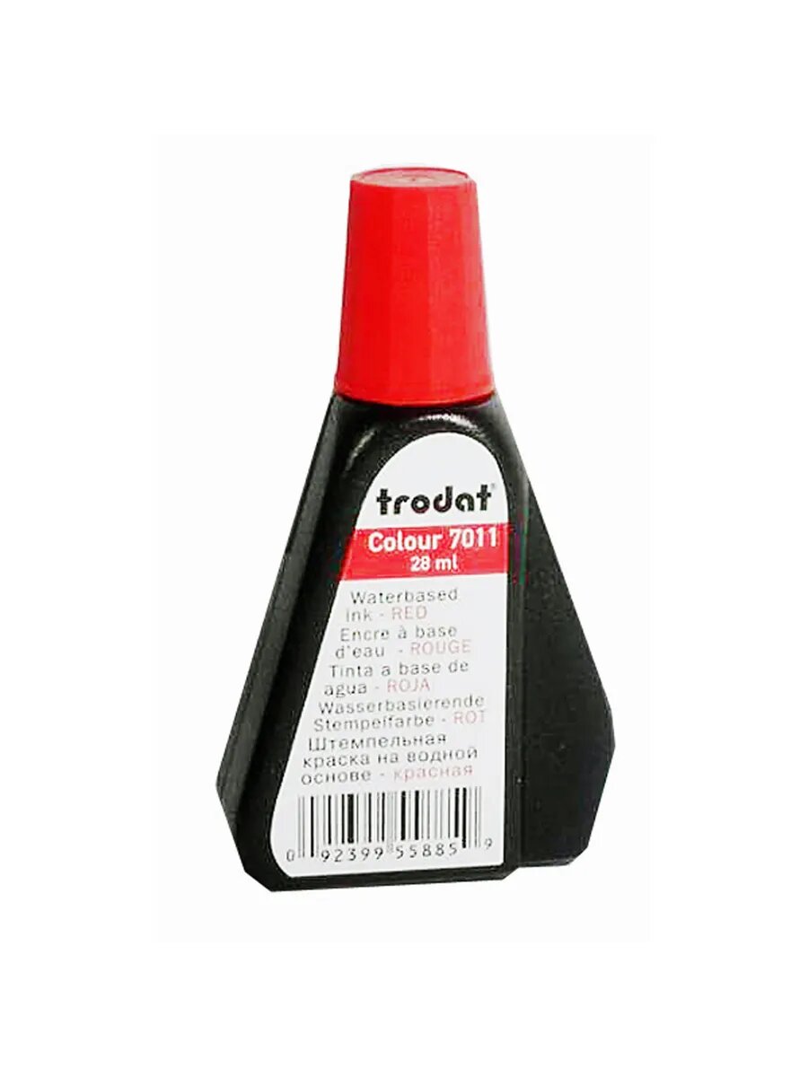 Штемпельная краска 28 мл водная красная