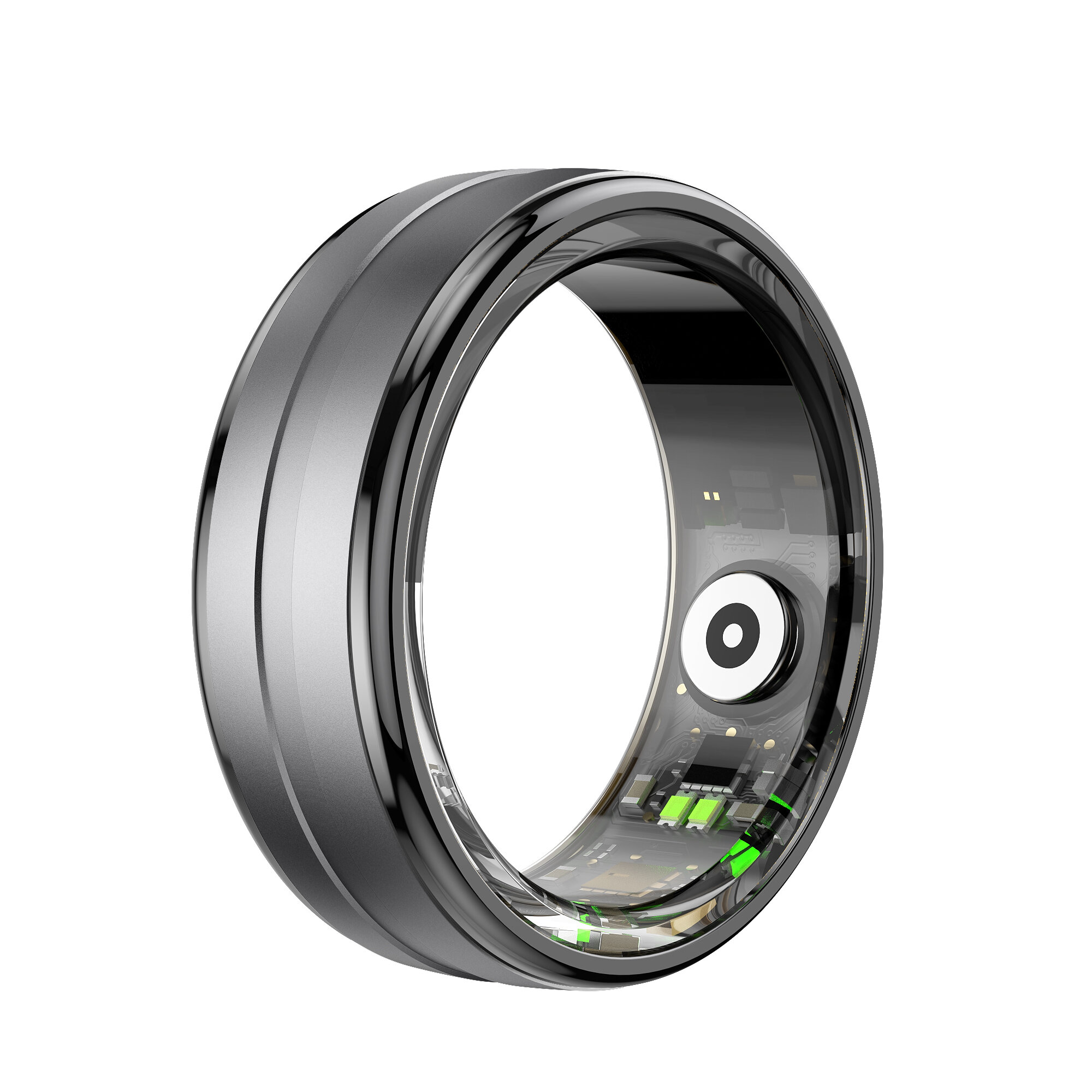 R06 Умное Bluetooth Кольцо, отслеживание сна, мультиспортивный режим, беспроводной зарядный отсекNo.9 19.1мм серебристый