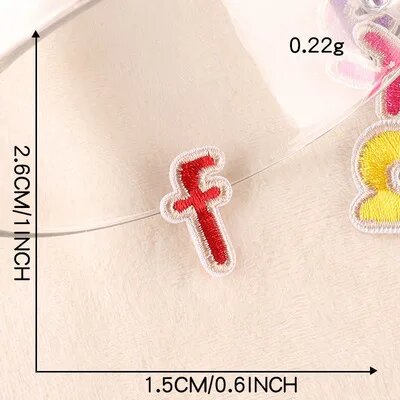 Вышитые буквы для рукоделия Story Розовый, F