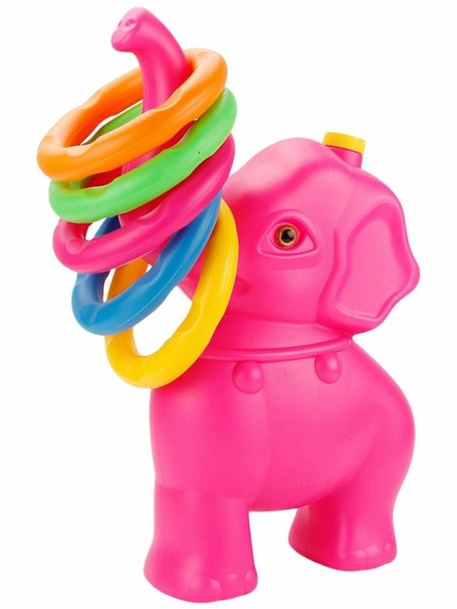 Кольцеброс, Пластик, Розовый Слон, 1 Набор, Для Детей, Развивающая Игрушка, Игра На Координацию