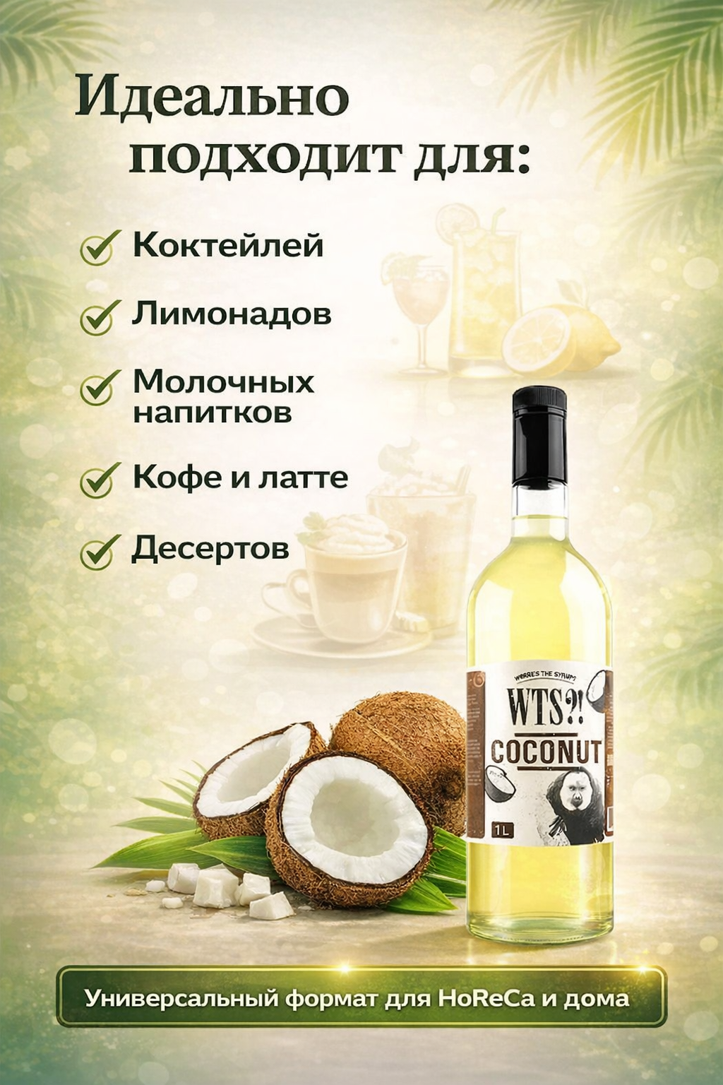 Сироп ( Coconut ) Кокос 1 л — фото 1
