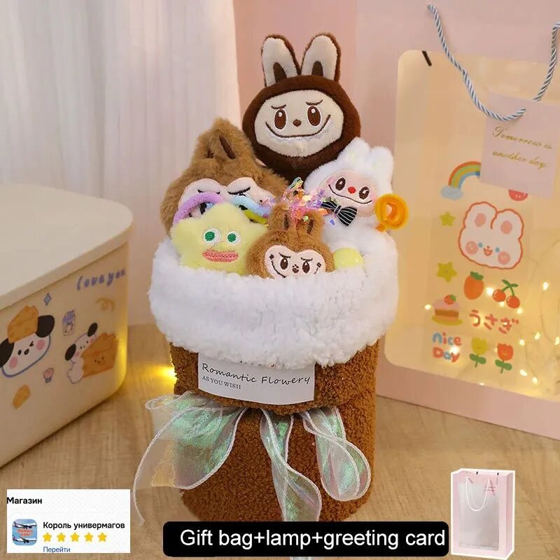 Букет из мягких плюшевых игрушек для детей и взрослых, Выпускной подарок на день рождения, букет на день Святого Валентина