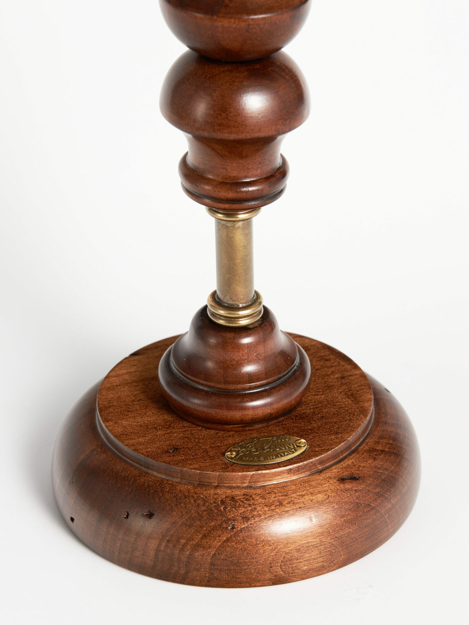 Подсвечник Capanni, классический, антикварный, Италия, латунь, 30 см