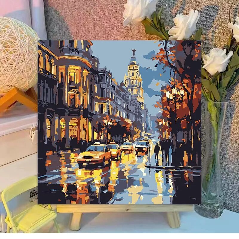 Картина по номерам, 20x20 CM, животные, пейзаж, подарок