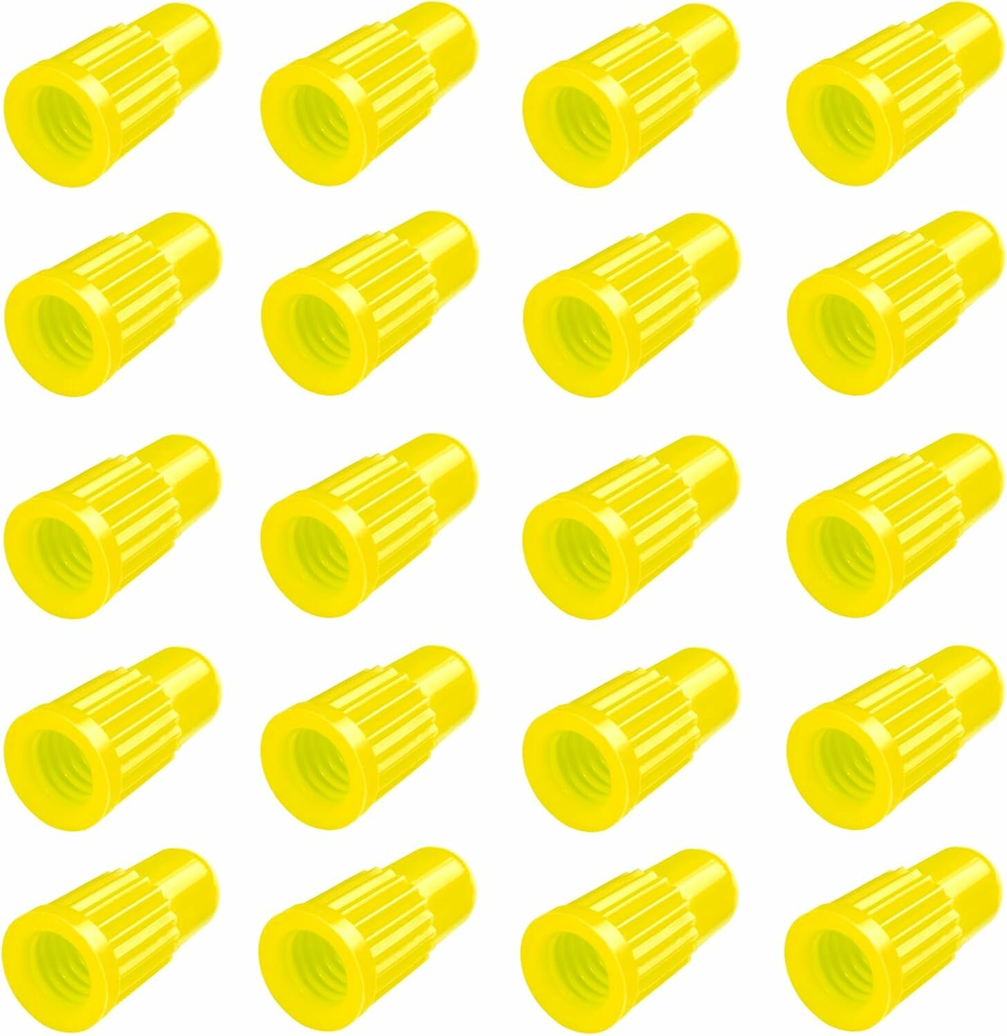 Пластиковые Колпачки Для Ниппелей: 20 Штук, Ярко-Желтые, Для Быстрой Защиты От Пыли - Пылезащитные Колпачки С Надежным Уплотнением Для Велосипедные Аксессуары For Шоссейных И Горных Велосипедов