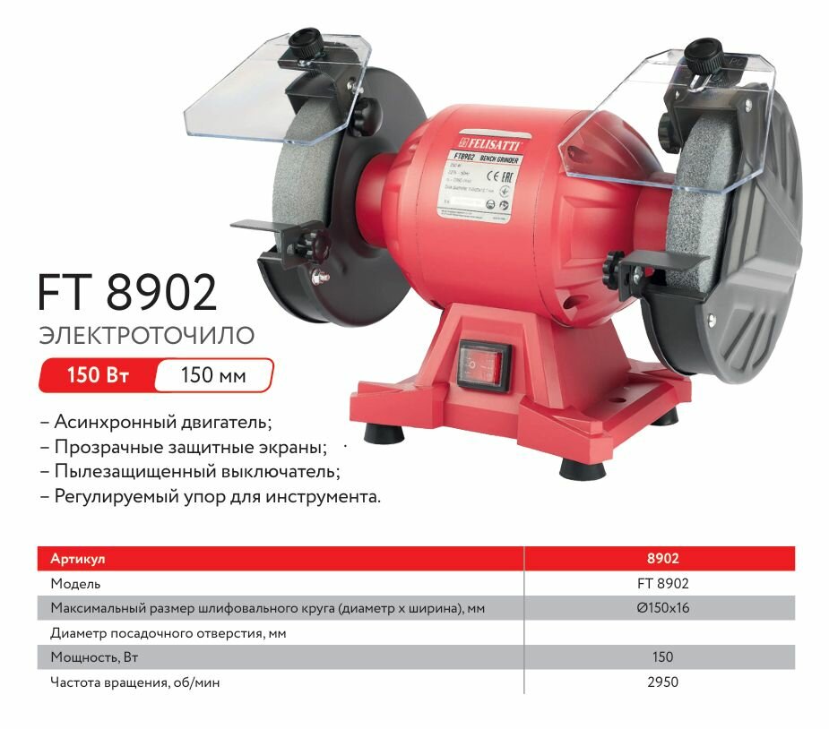 Точильный станок электрический FELISATTI Т-150/150