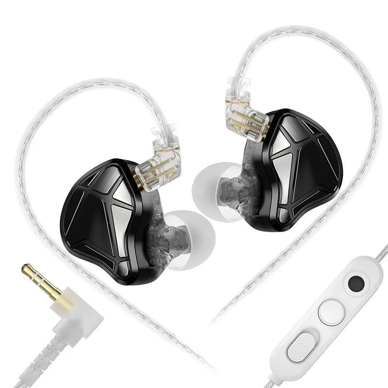 KZ Axas проводные игровые наушники Black 3.5mm mic