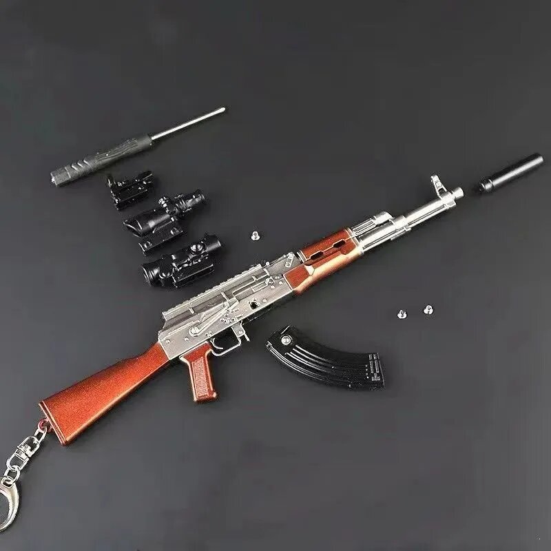 Брелок для оружия из сплава PUBG AKM 22 см металлический, украшение для ключей