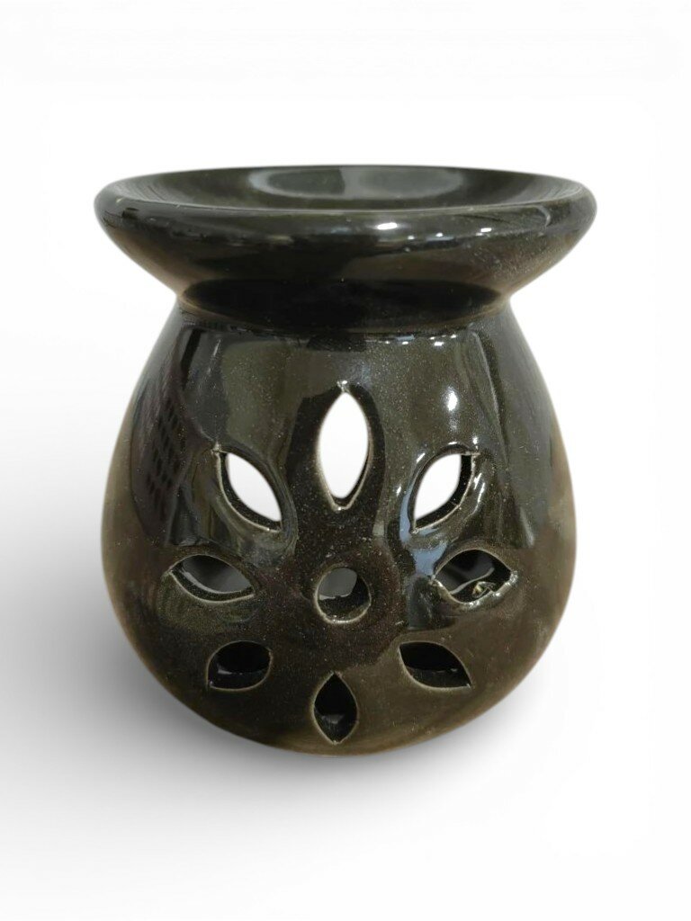 Аромалампа тёмно-коричневый цветок N315-15 (керамика, 9 см.), 1 шт.