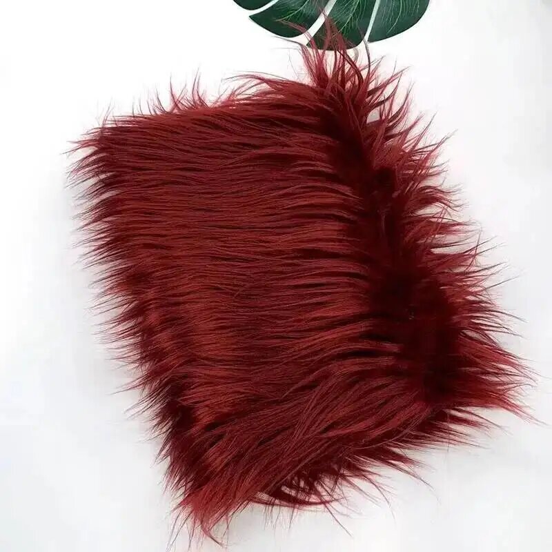 Бордовый искусственный мех 25x45 см, Цвет: 9