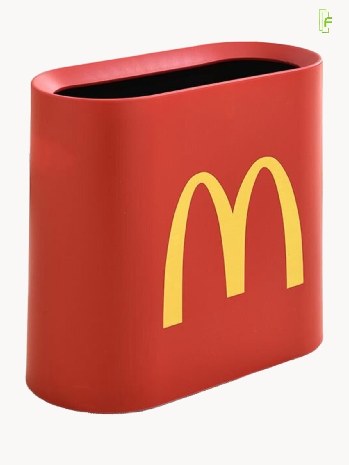 Мусорное ведро mcdonalds home, 10 литров, овальное, красное, пластик