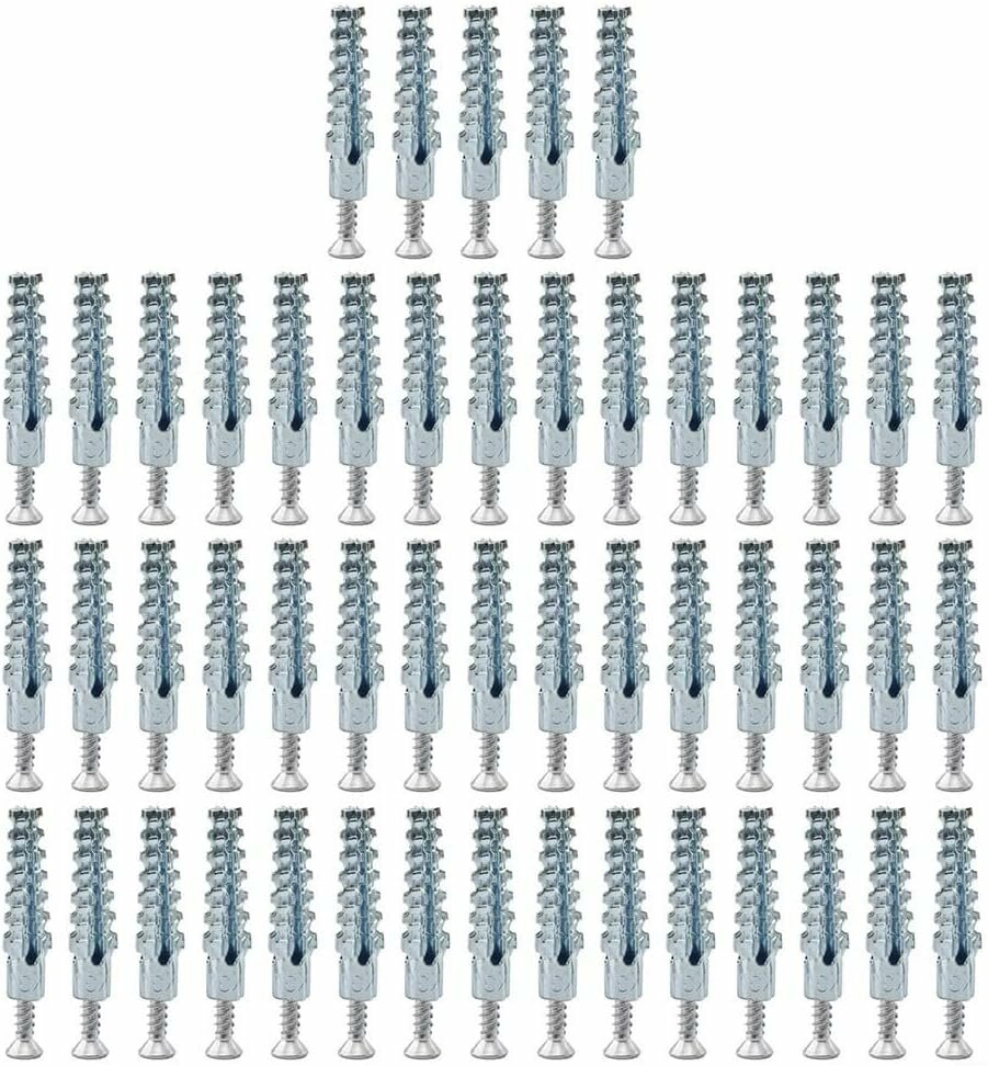 Зубчатые саморезы и комплект крепежных болтов расширительной трубки, M6/M8, углеродистая сталь, набор из 50 шт. (50 шт.