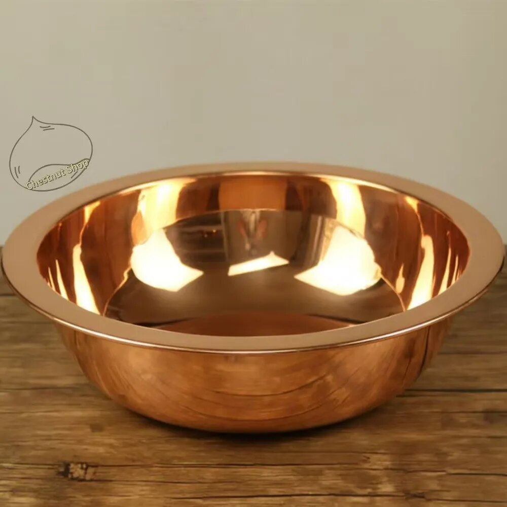 Медная миска 8000 мл для кухни, 1 штука, стильный дизайн