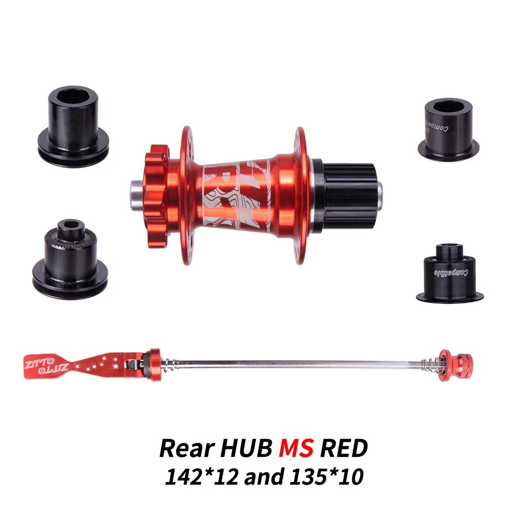 Задняя втулка ZTTO MS RED, красная, 142*12/135*10